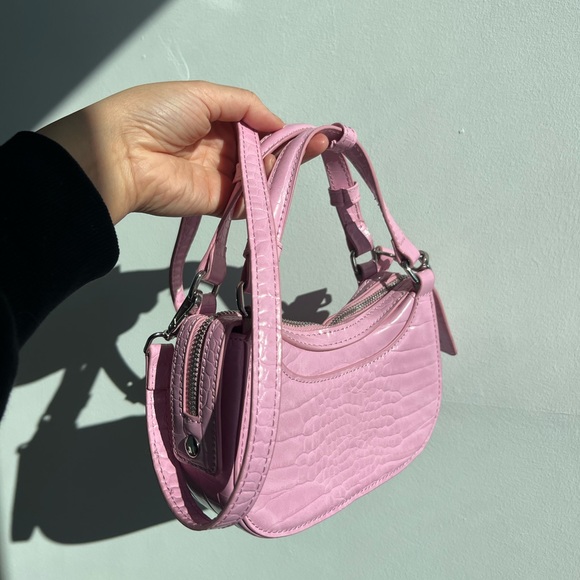 Zara | Bags | Zara Pink Mini Bag Croc Print | Poshmark